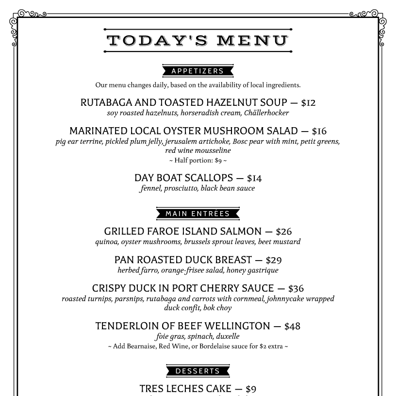 IMenuPro Restaurant Menu Templates Menu Software